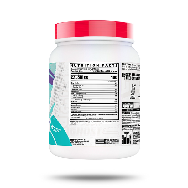 GHOST® CLEAR WHEY | BLUE RASPBERRY - GHOST LIFESTYLE