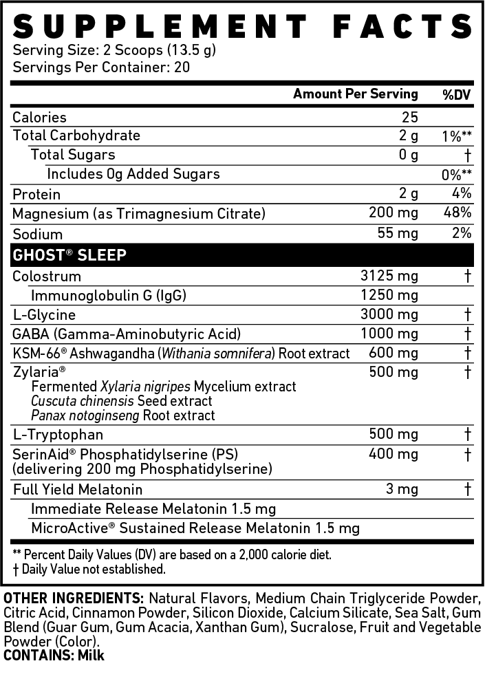 GHOST® SLEEP | BLUE DREAM | RECOVERY SUPPLEMENT