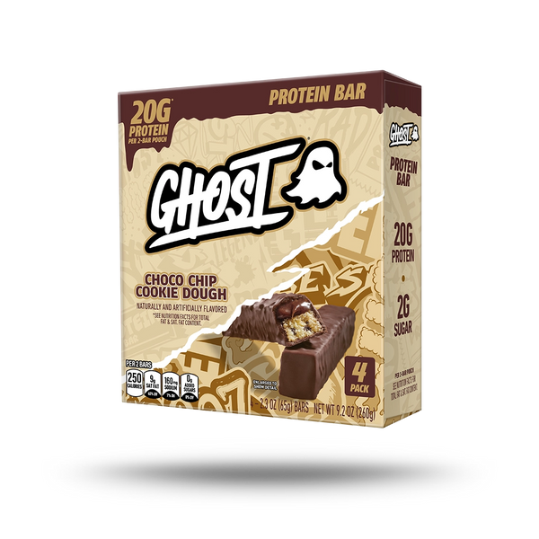 GHOST® PROTEIN BARS 4 PACK | CHOCO CHIP COOKIE DOUGH - GHOST LIFESTYLE