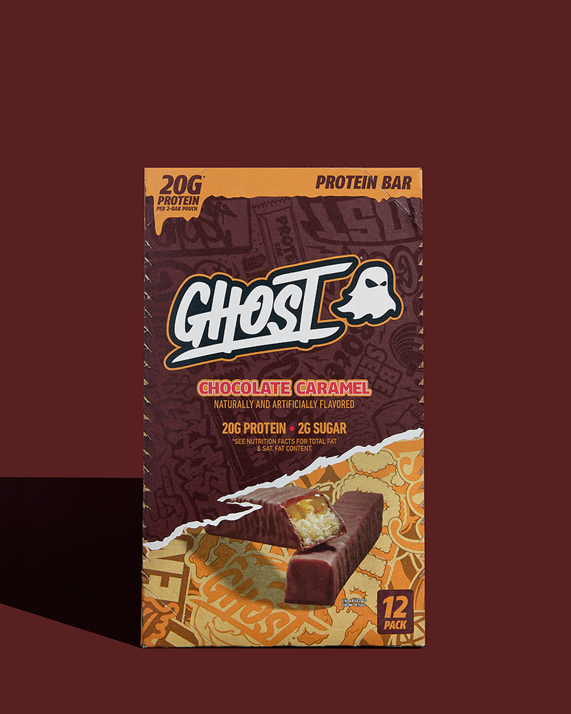 GHOST® PROTEIN BARS 12 PACK | CHOCOLATE CARAMEL - GHOST LIFESTYLE