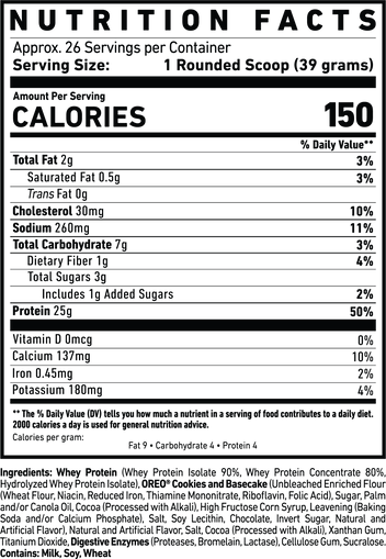 GHOST® WHEY | OREO® | WHEY PROTEIN SUPPLEMENT